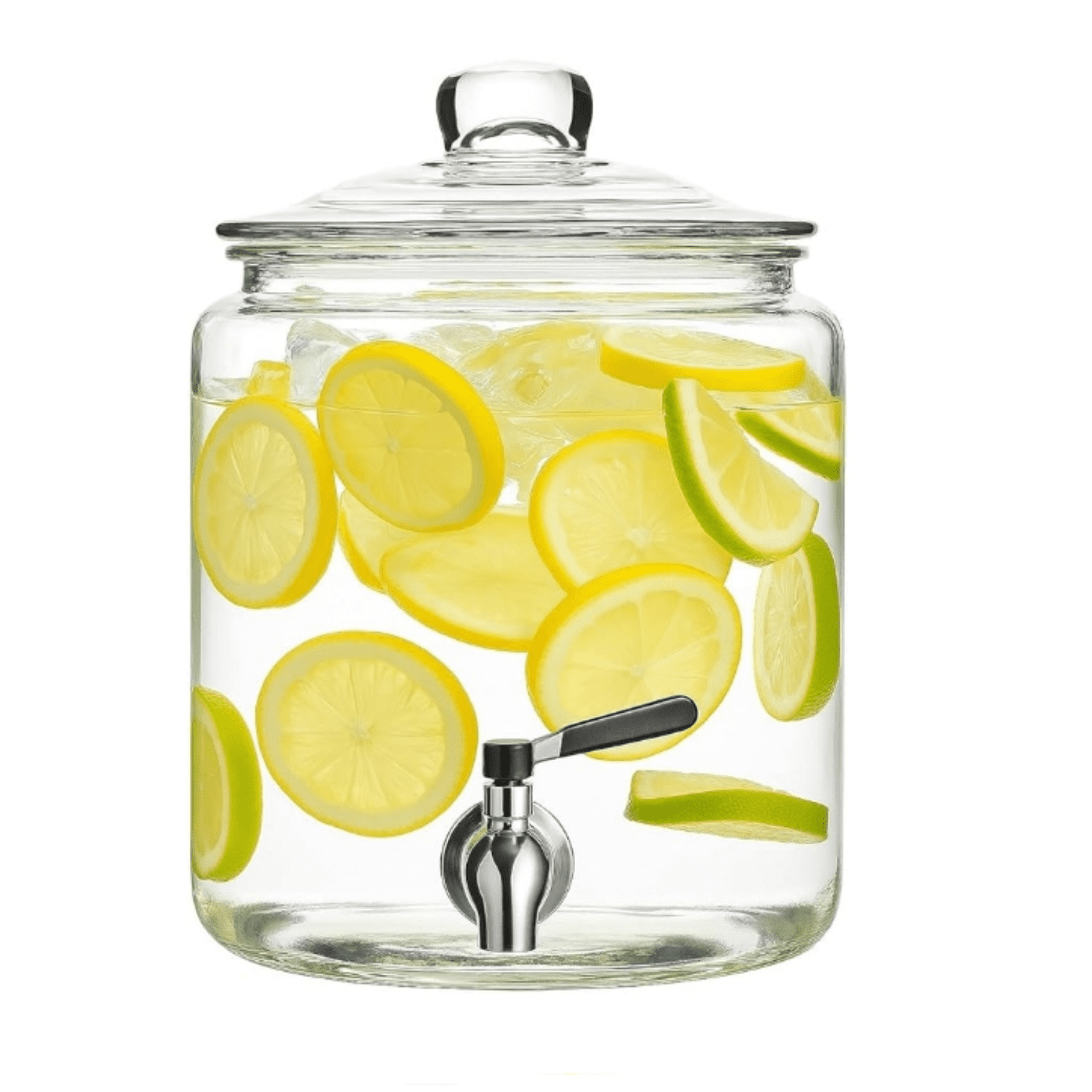 Iced Beverage Dispenser for Parties with Spout - 1 Gallon Mason Glass ...