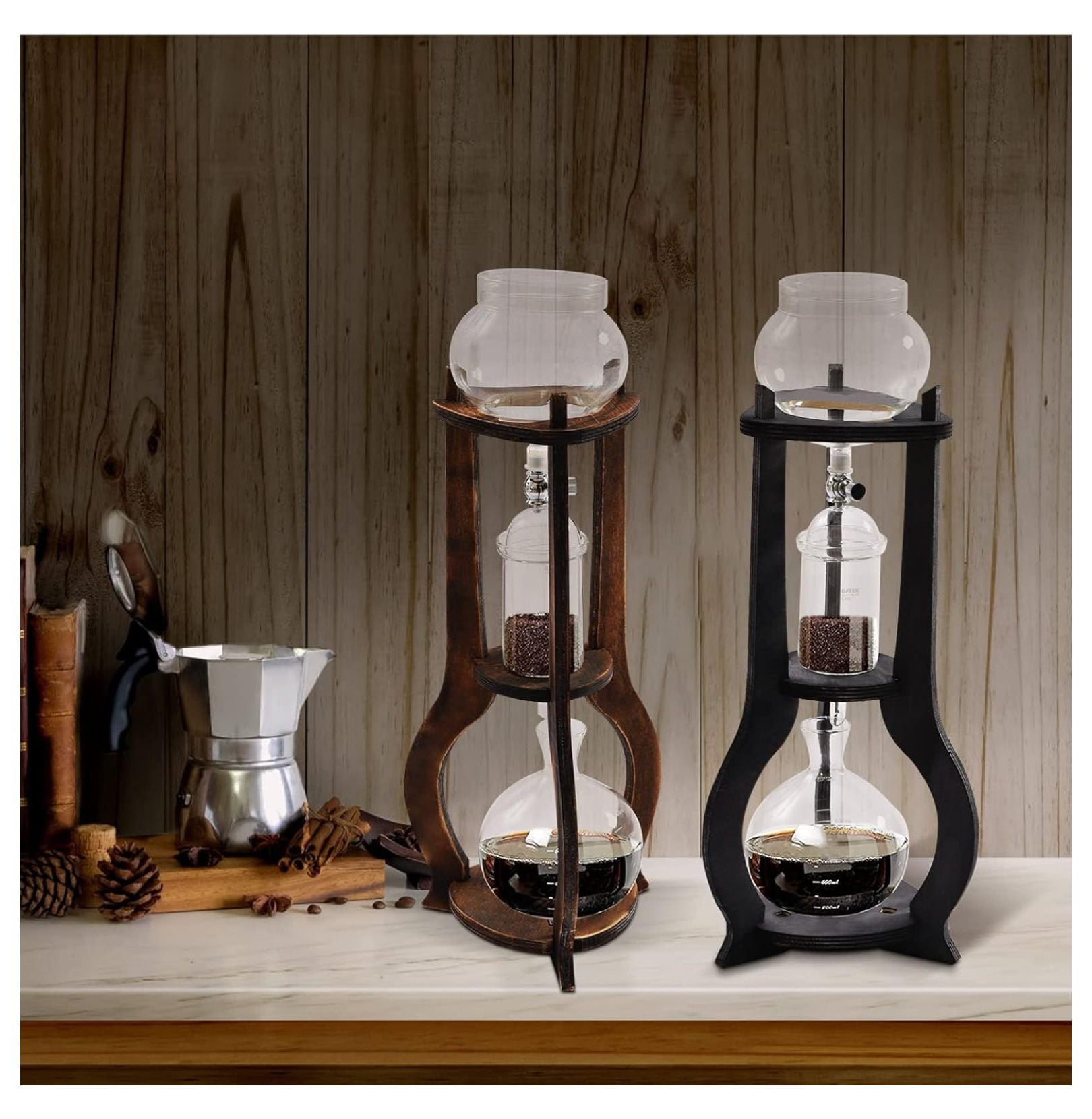 Iced Coffee Cold Brew Drip Tower 600ml Coffee Maker Ice Coffee Machine ...