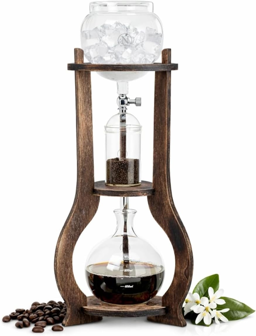 Iced Coffee Cold Brew Drip Tower Coffee Maker, 6–8 Cup Manual Cold Brew ...