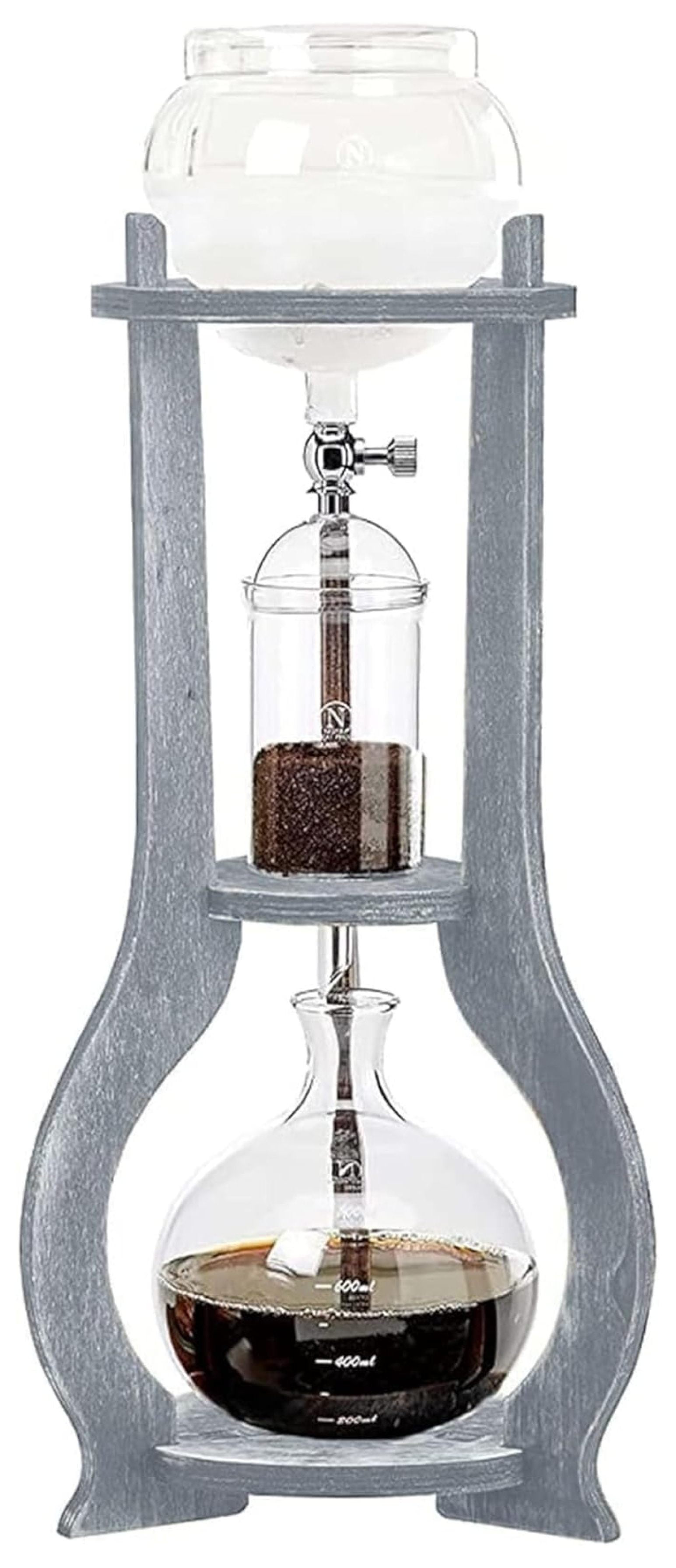 Iced Coffee Cold Brew Drip Tower Coffee Maker Wooden, 6-8 cup, Grey ...