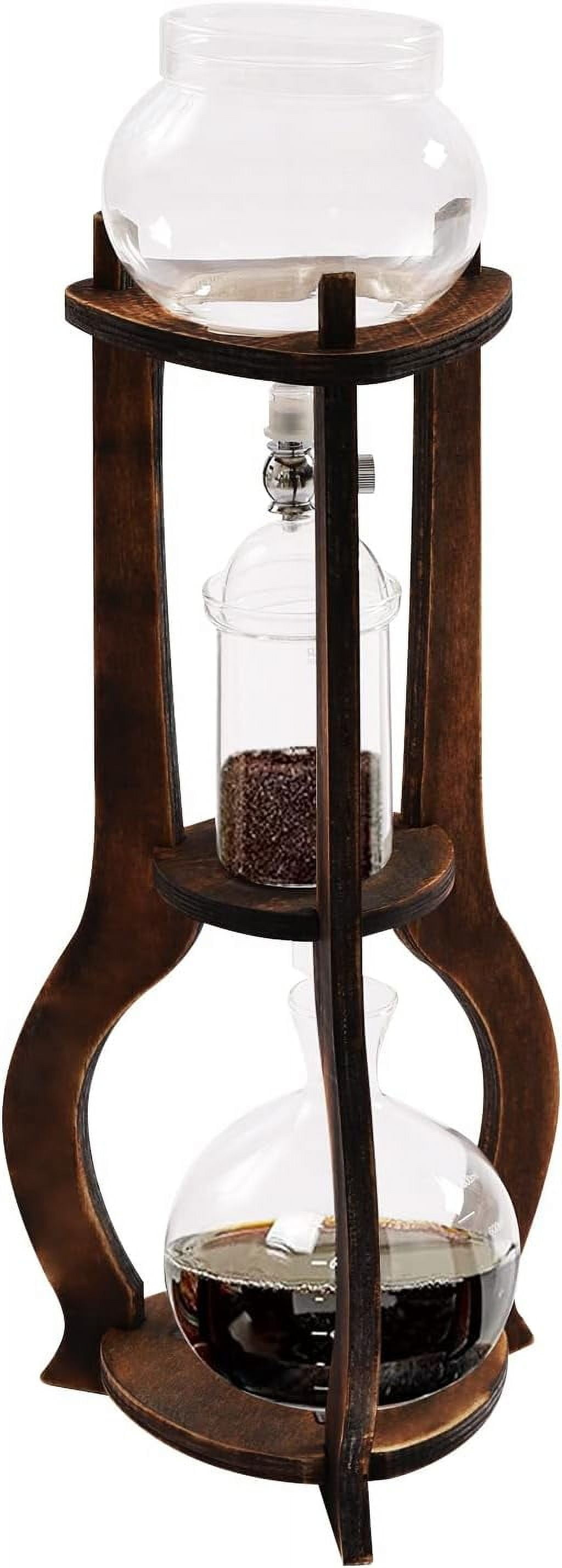 Iced Coffee Cold Brew Drip Tower Coffee Maker Wooden, 6-8 cup for ...