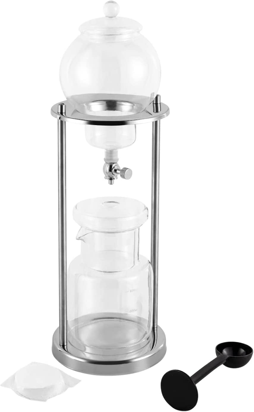 Iced Coffee Cold Brew Drip Tower Coffee Maker, Wooden Ice Coffee ...