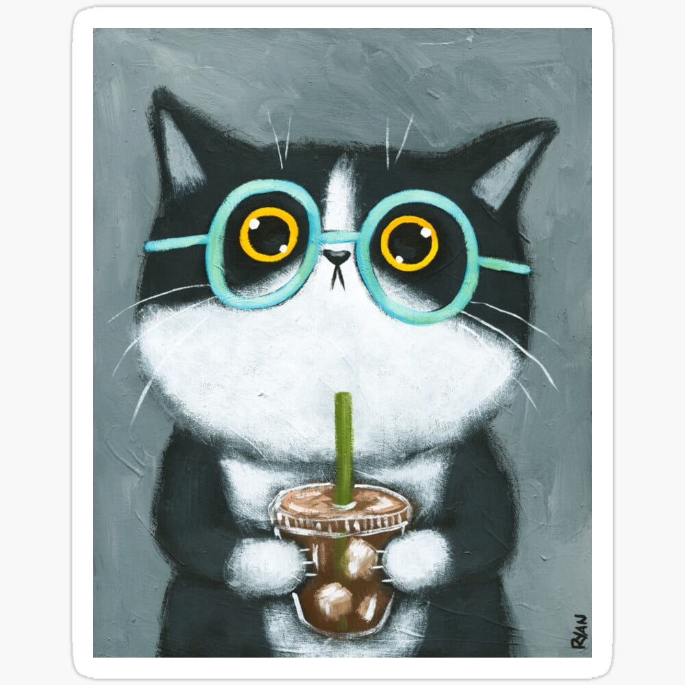 Iced Coffee Day Sticker Phone Decal Water Bottle Stickers Car Decals ...