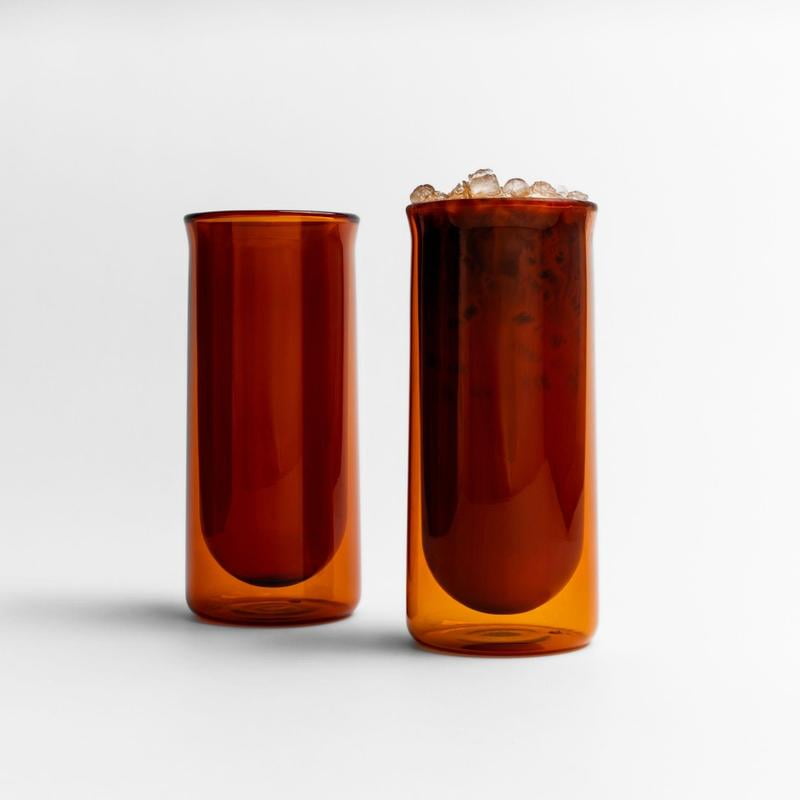 Iced Coffee Glasses (Set of 2) – Perfect for Iced Coffee, Lattes, Cold ...