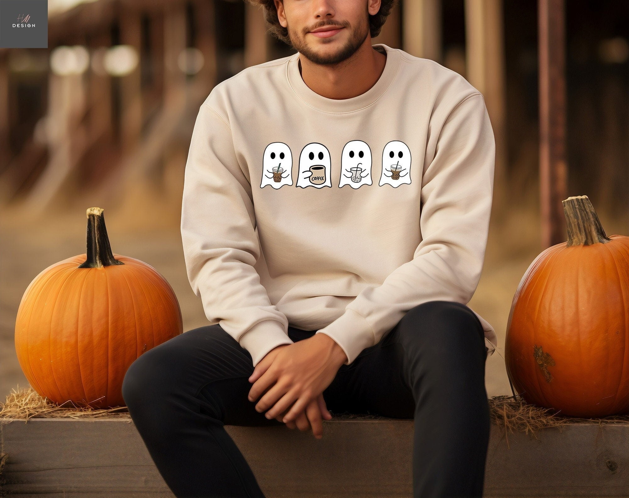 Iced Coffee Halloween Crew, Aesthetic Crewneck, Halloween T-Shirt ...