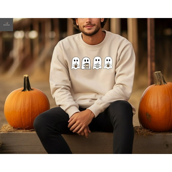 Iced Coffee Halloween Crew, Aesthetic Crewneck, Halloween T-Shirt ...