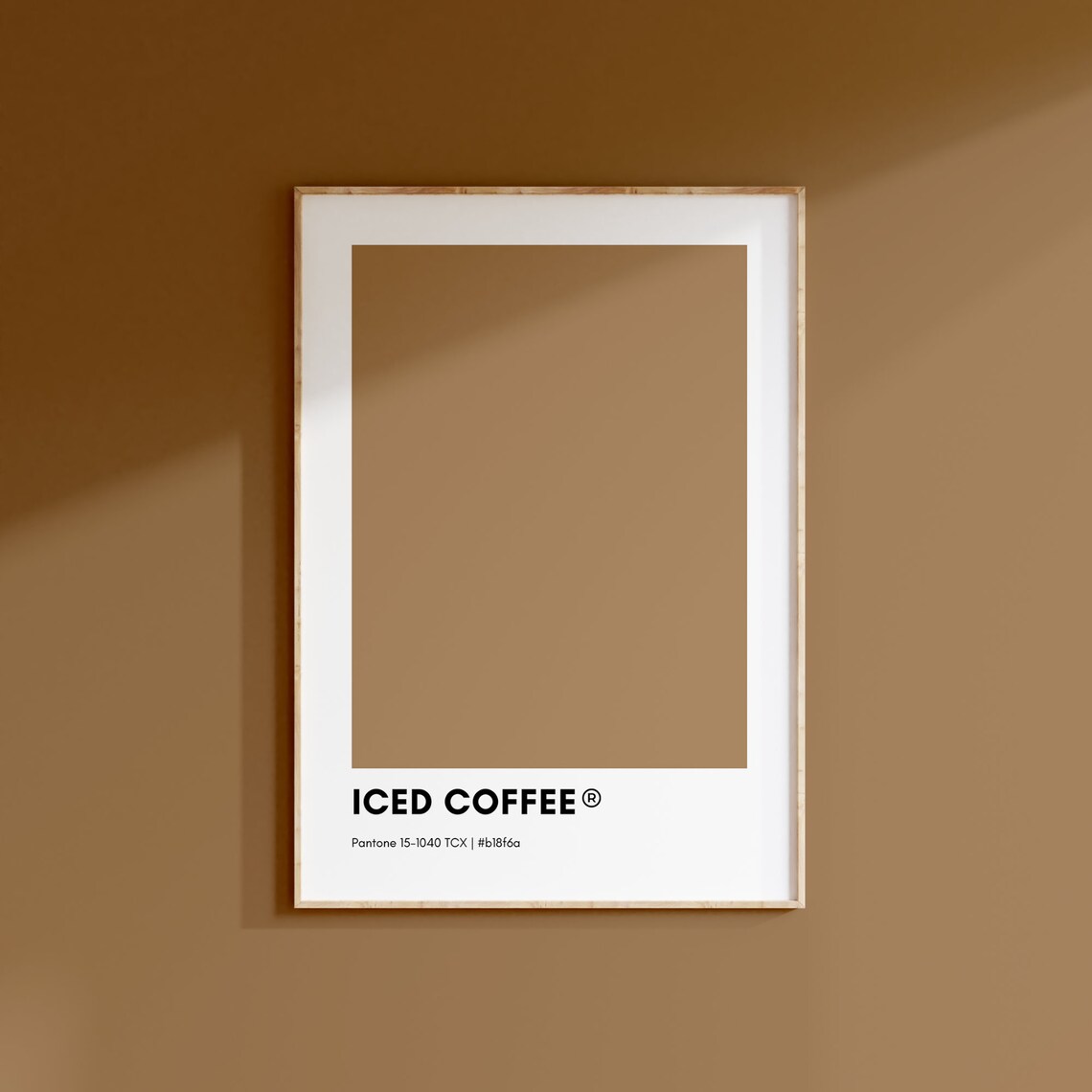 Iced Coffee Pantone, Coffee Pantone Print Poster, Nude Pantone Wall Art ...