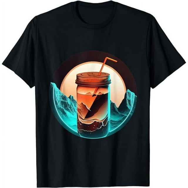 Iced Coffee Synthwave 80s Retrowave Aesthetic T-Shirt - Walmart.com