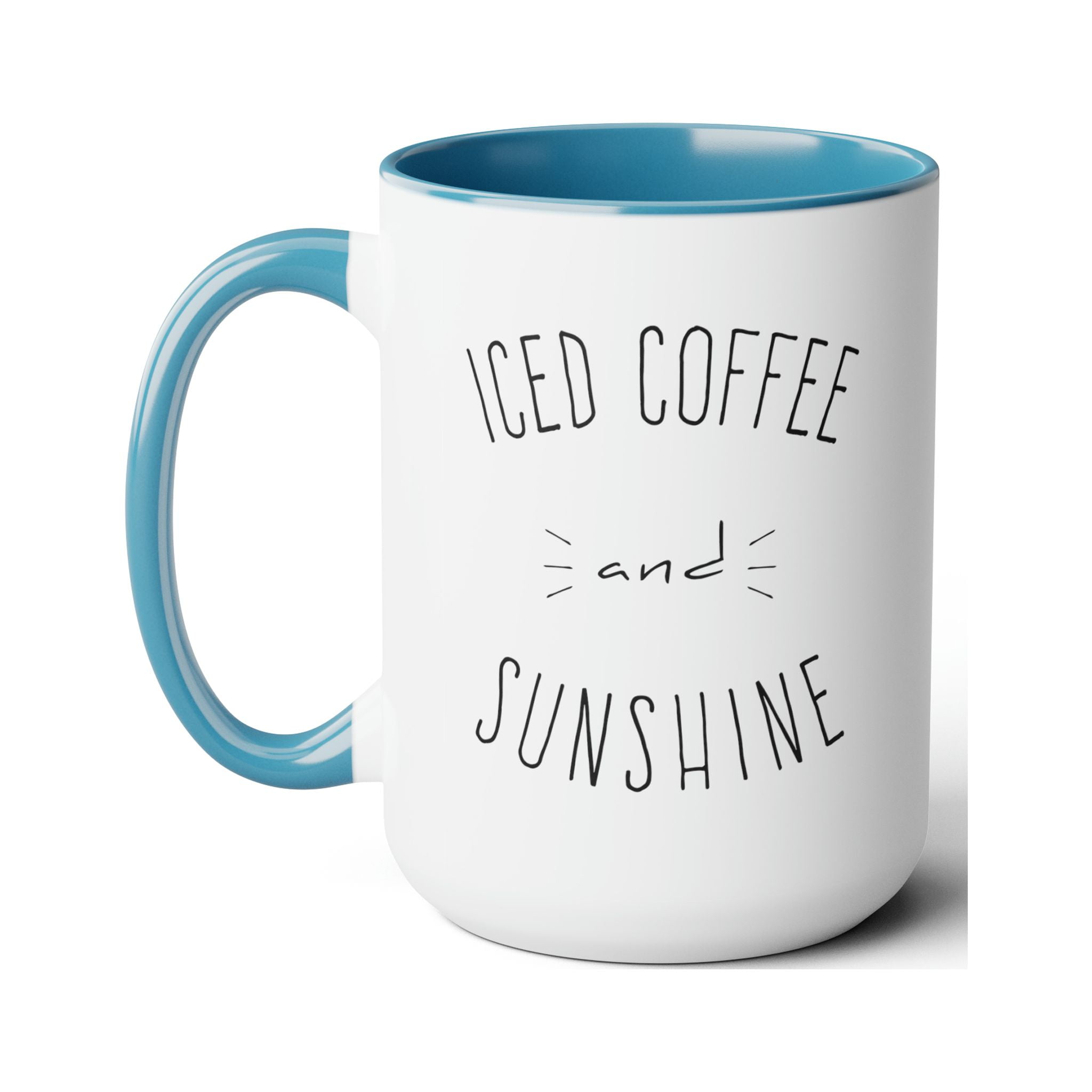 Iced Coffee and Sunshine Two-Tone Coffee Mugs, 15oz - Walmart.com