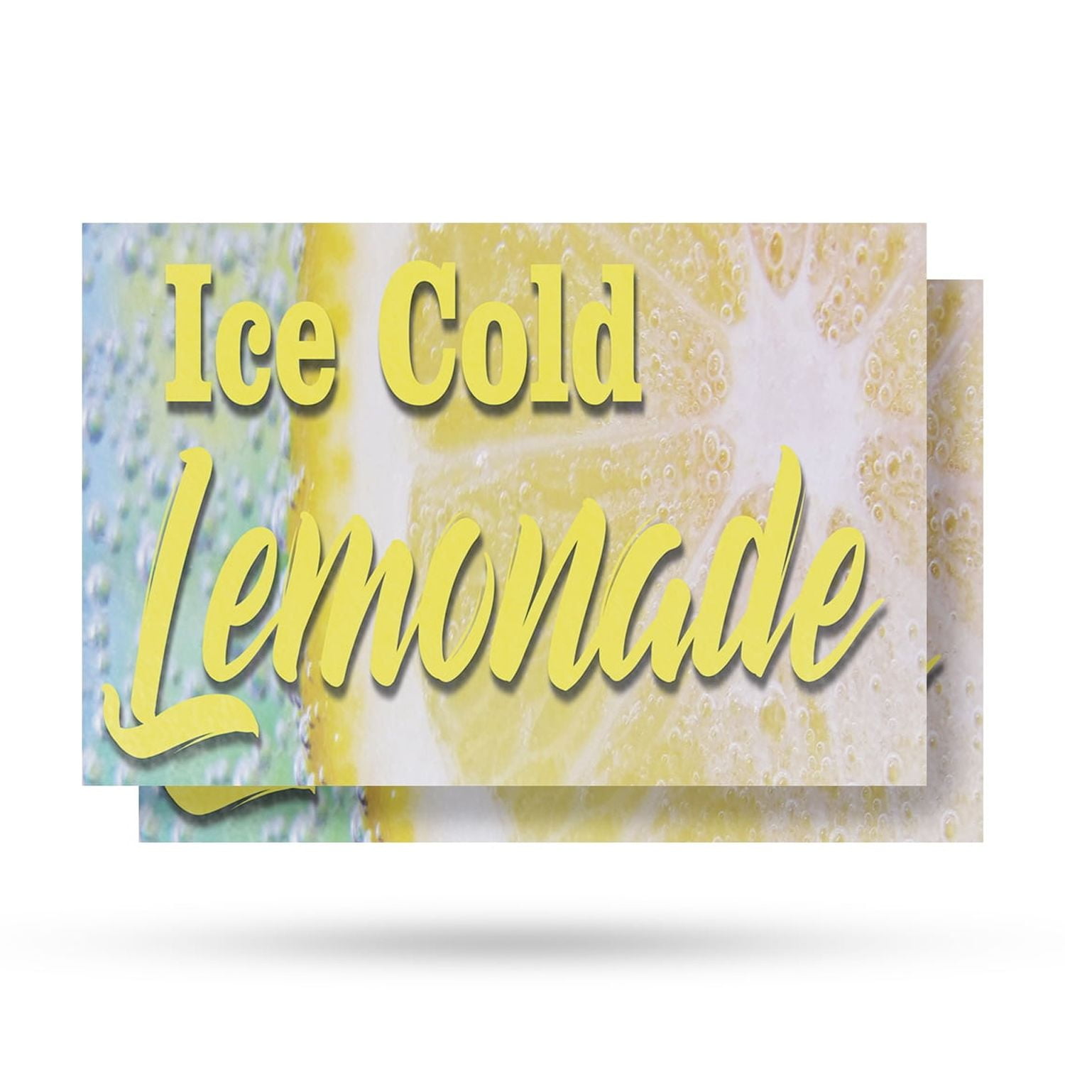 Iced Cold Lemonade Vinyl Decal 2 Pack of 18 Inch x 24 Inch Weatherproof ...