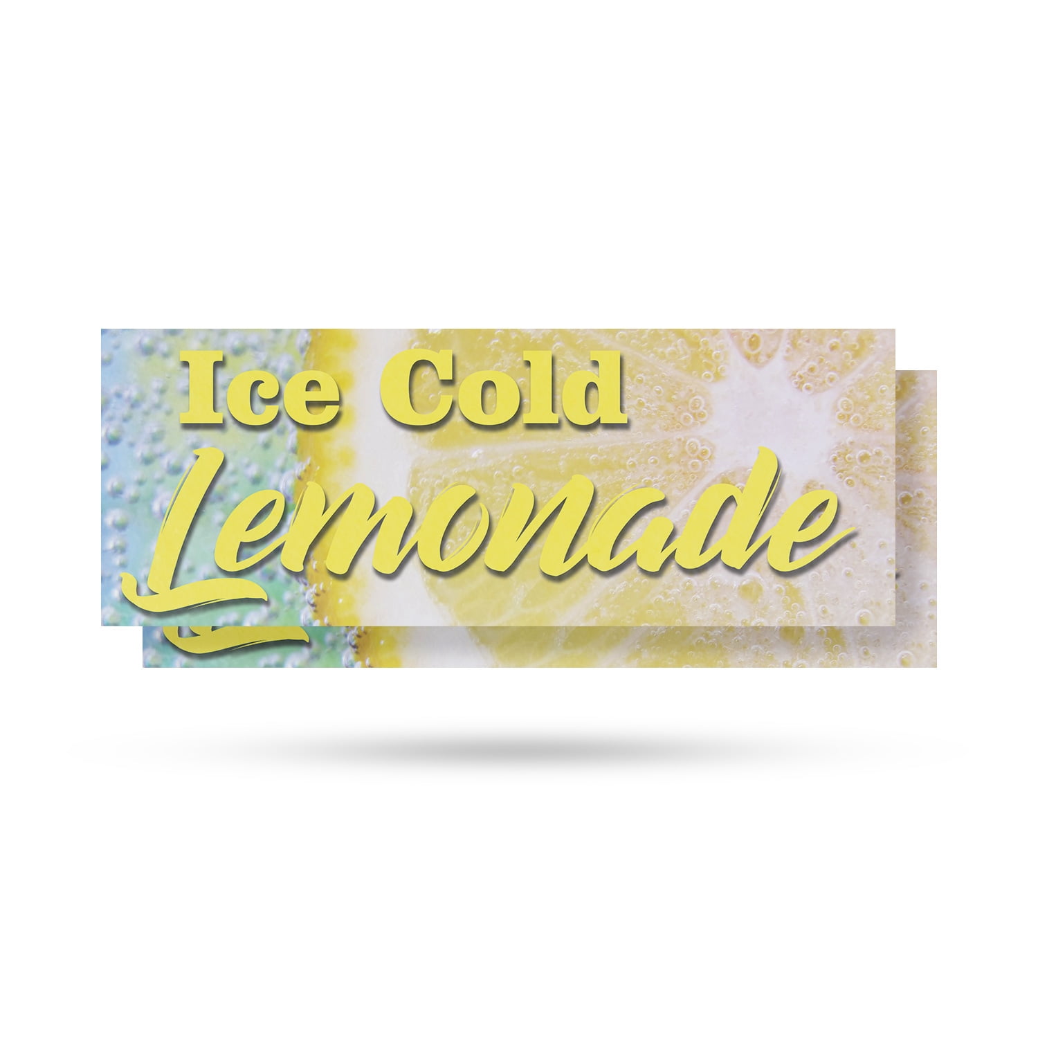 Iced Cold Lemonade Vinyl Decal 2 Pack of 24 Inch x 9 Inch Weatherproof ...