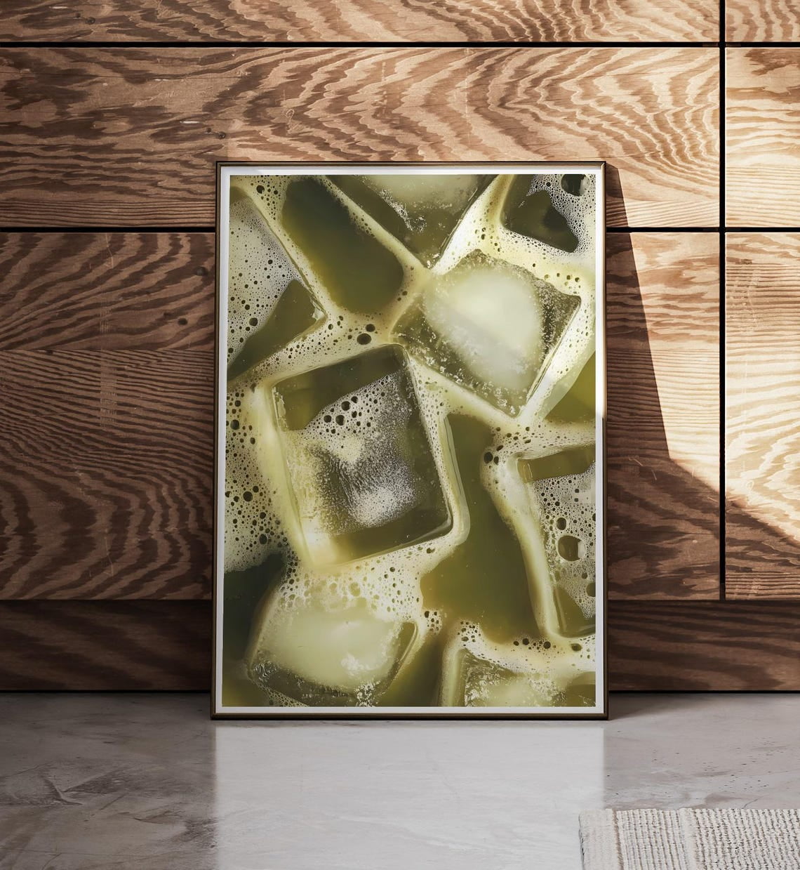 Iced Matcha Latte Print, Bar Drink Coffee Matcha Lover Artwork, Wall ...