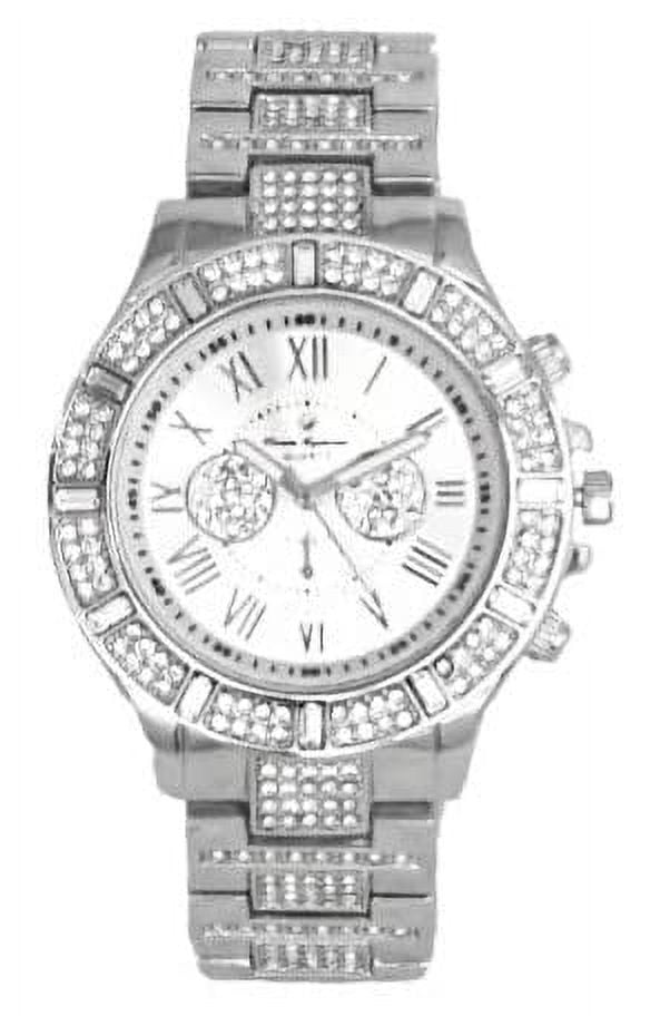 Iced Mens Single Watch with Big Rhinestones on Trim and Elegant ...