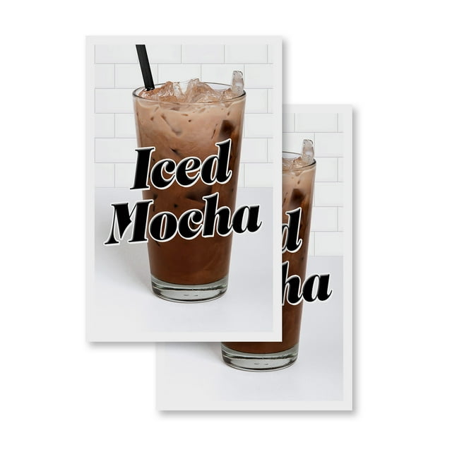 Iced Mocha (2-PACK) 24" x 36" Vinyl Decals | Sign Insert Peel & Stick ...