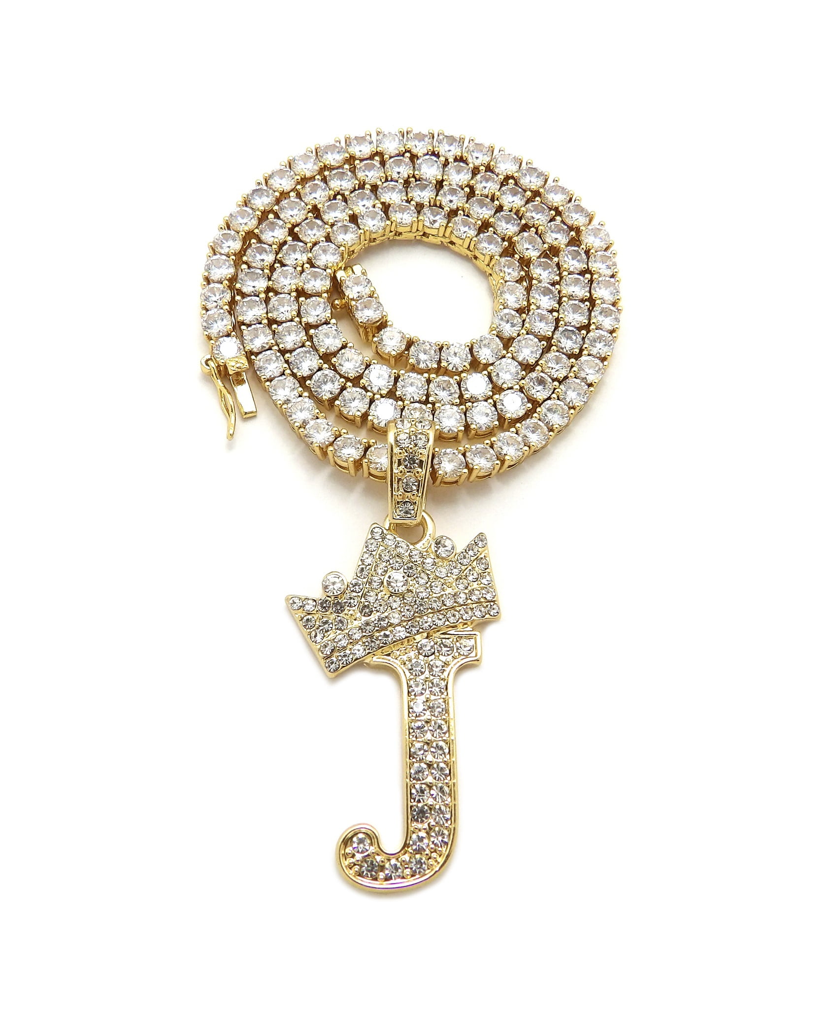 Tennis chain letter necklace store