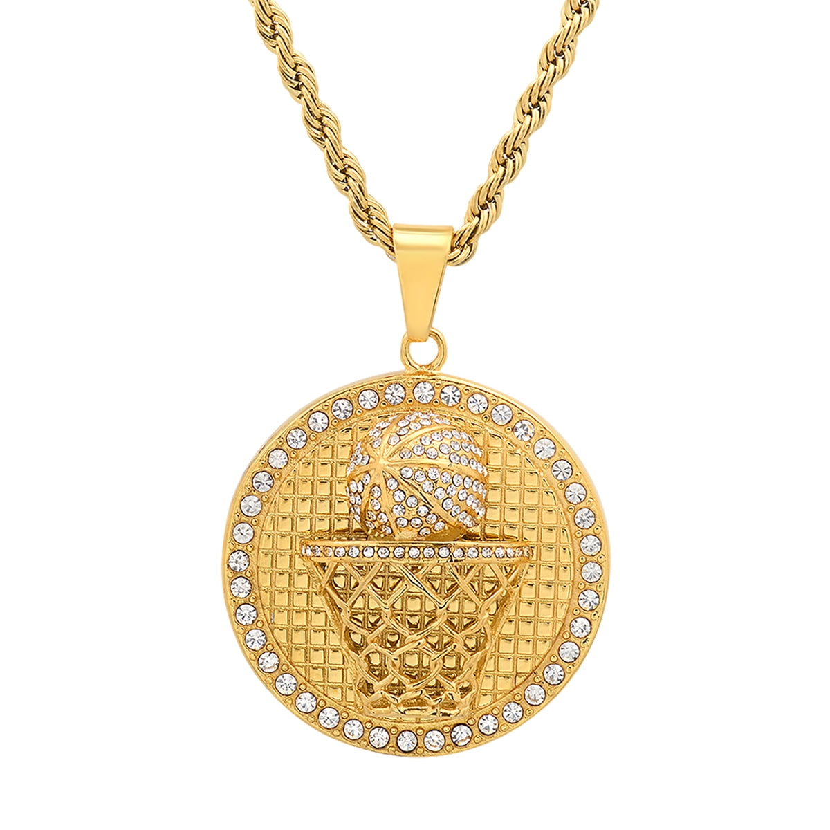 Iced Out MVP Basketball Medallion - Walmart.com