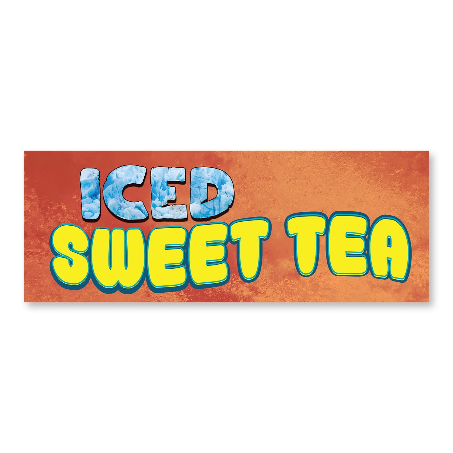 Iced Sweet Tea 12" x 4.5" Decal | Advertise Your Business | All Weather ...