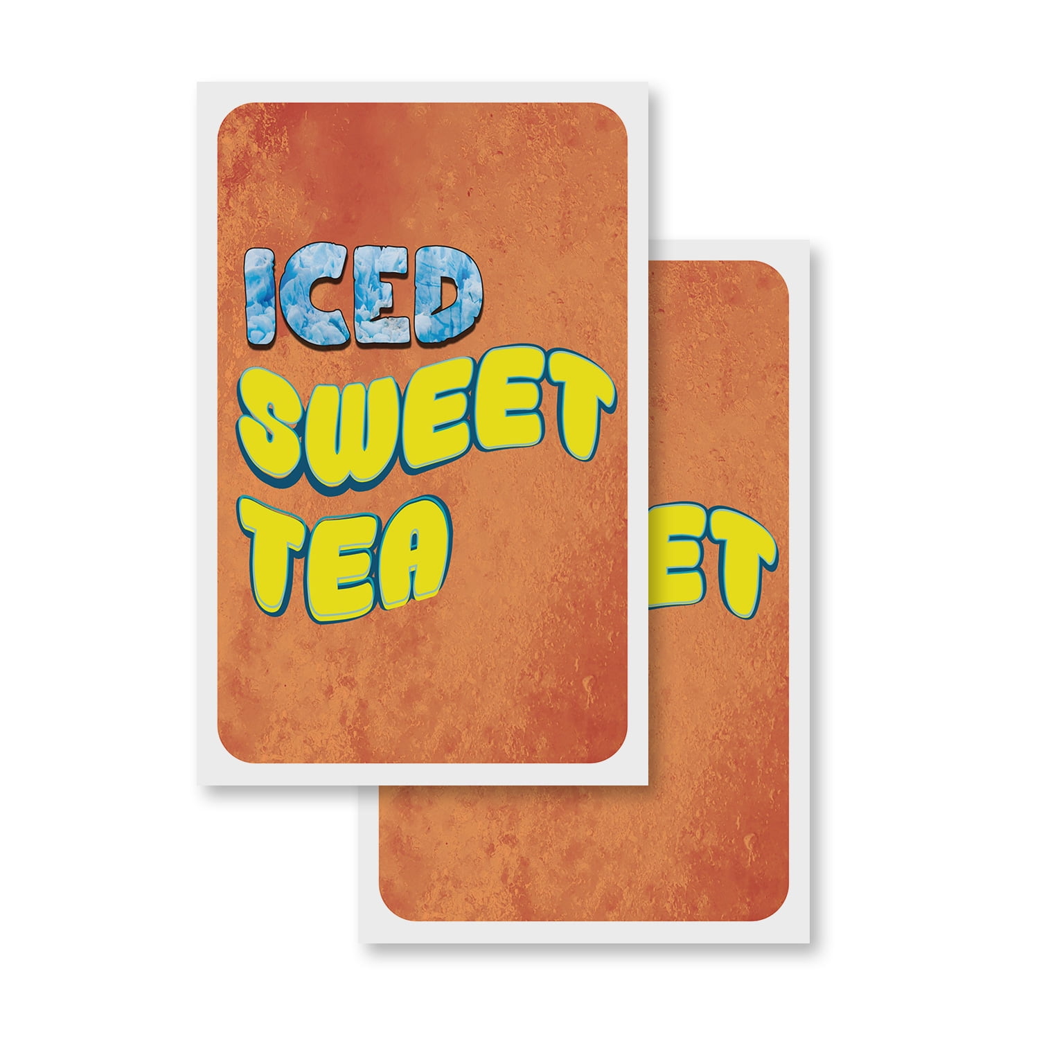 Iced Sweet Tea (2-PACK) 24" x 36" Vinyl Decals | Sign Insert Peel ...