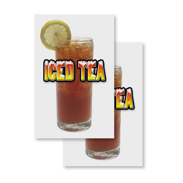 Iced Tea (2-PACK) 24" x 36" Vinyl Decals | Sign Insert Peel & Stick ...
