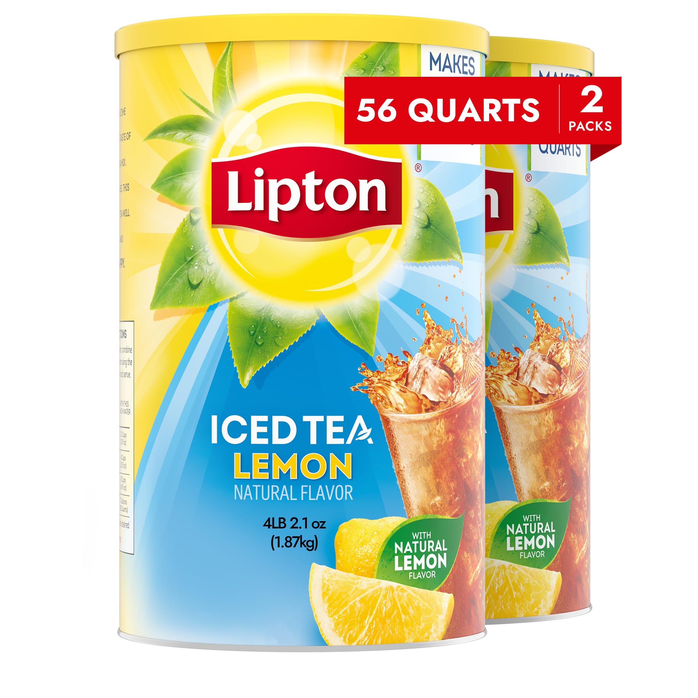 Iced Tea Mix, Lemon Sweetened Iced Tea, Makes 28 Quarts (Pack of 2 ...
