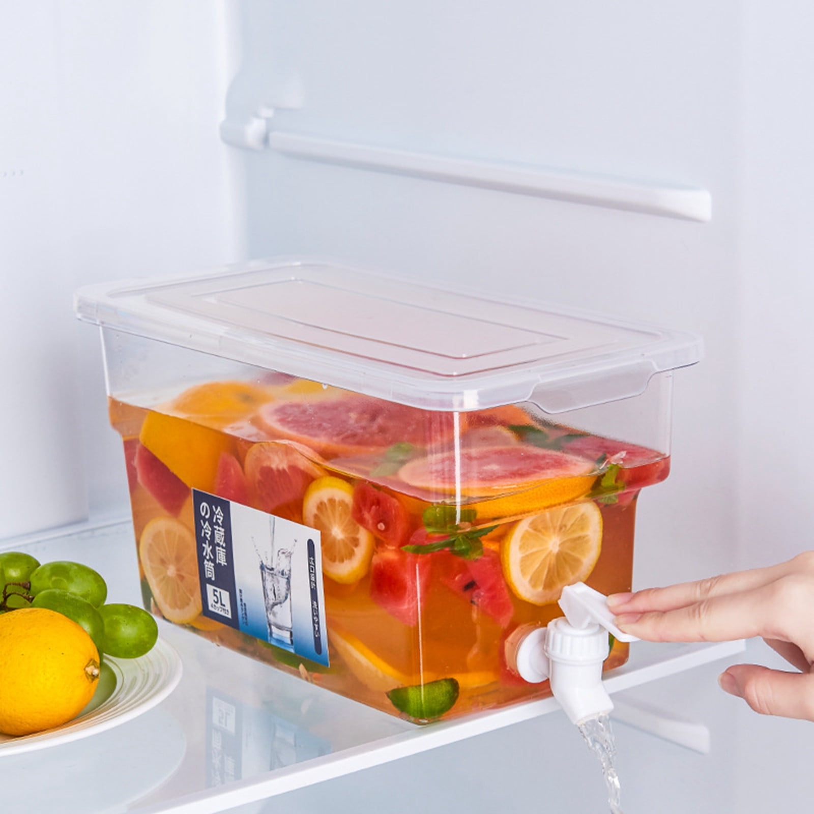 YOFOKO Iced Tea Pitcher for Fridge 5L Liquid Drink Dispenser with ...