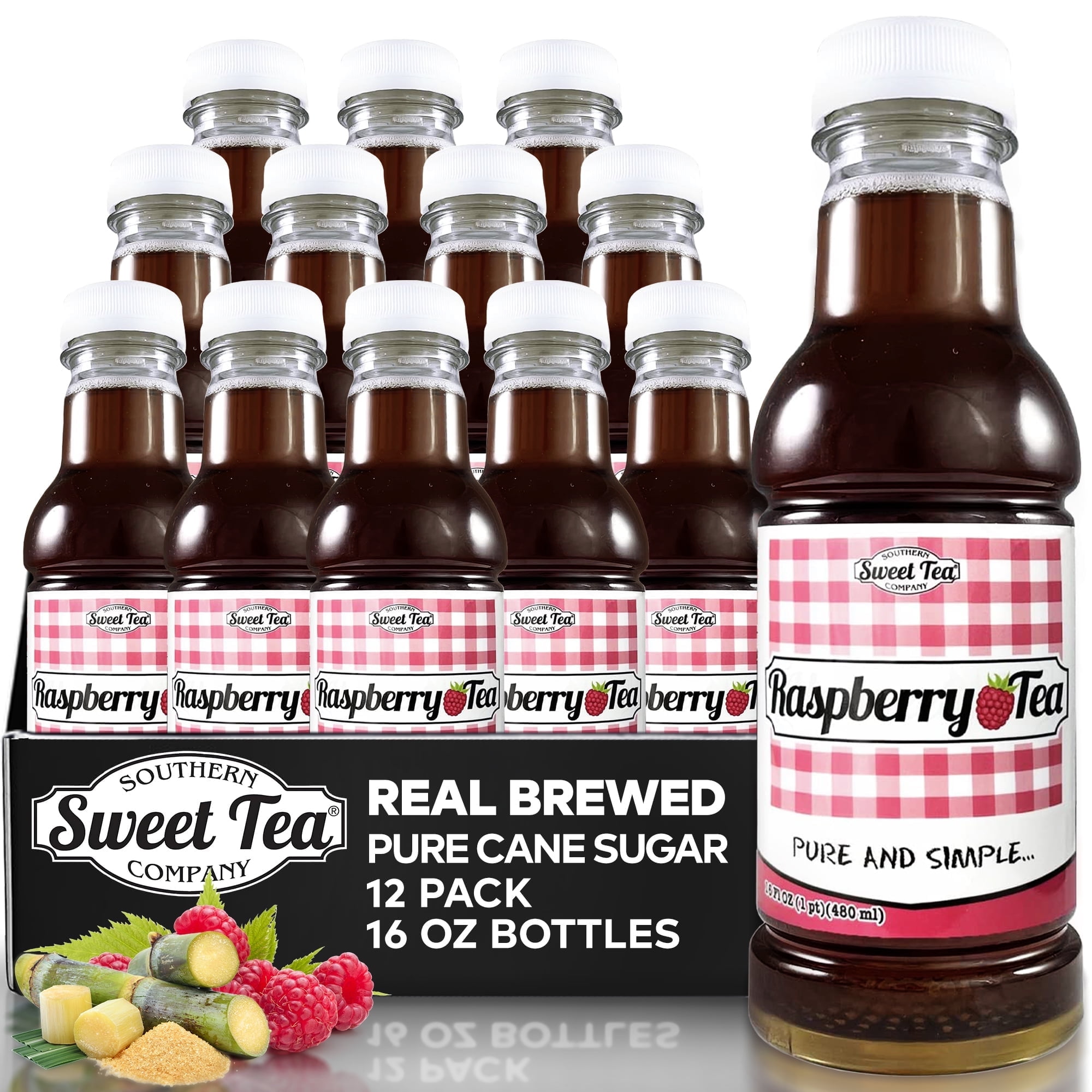Southern Sweet Tea Company Raspberry Iced Tea - 12 Pack - Real Brewed ...