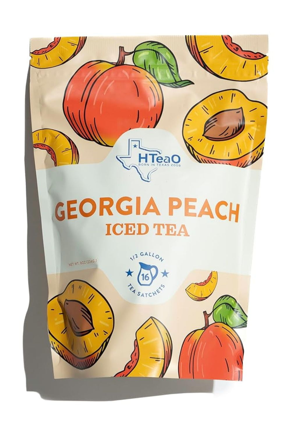 Iced Tea Sachets - Georgia Peach Black Tea Mix For Cold Brew - 8 ...