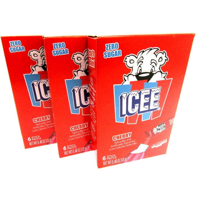 Icee Cherry Zero Sugar Free Drink Mix Lot of 3 - Walmart.com