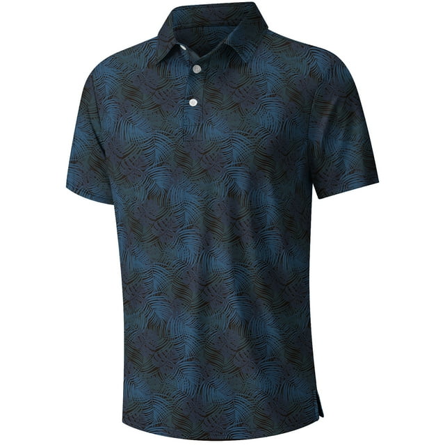Iceglad Golf Shirts for Men Short Sleeve Dry Fit Print Performance ...