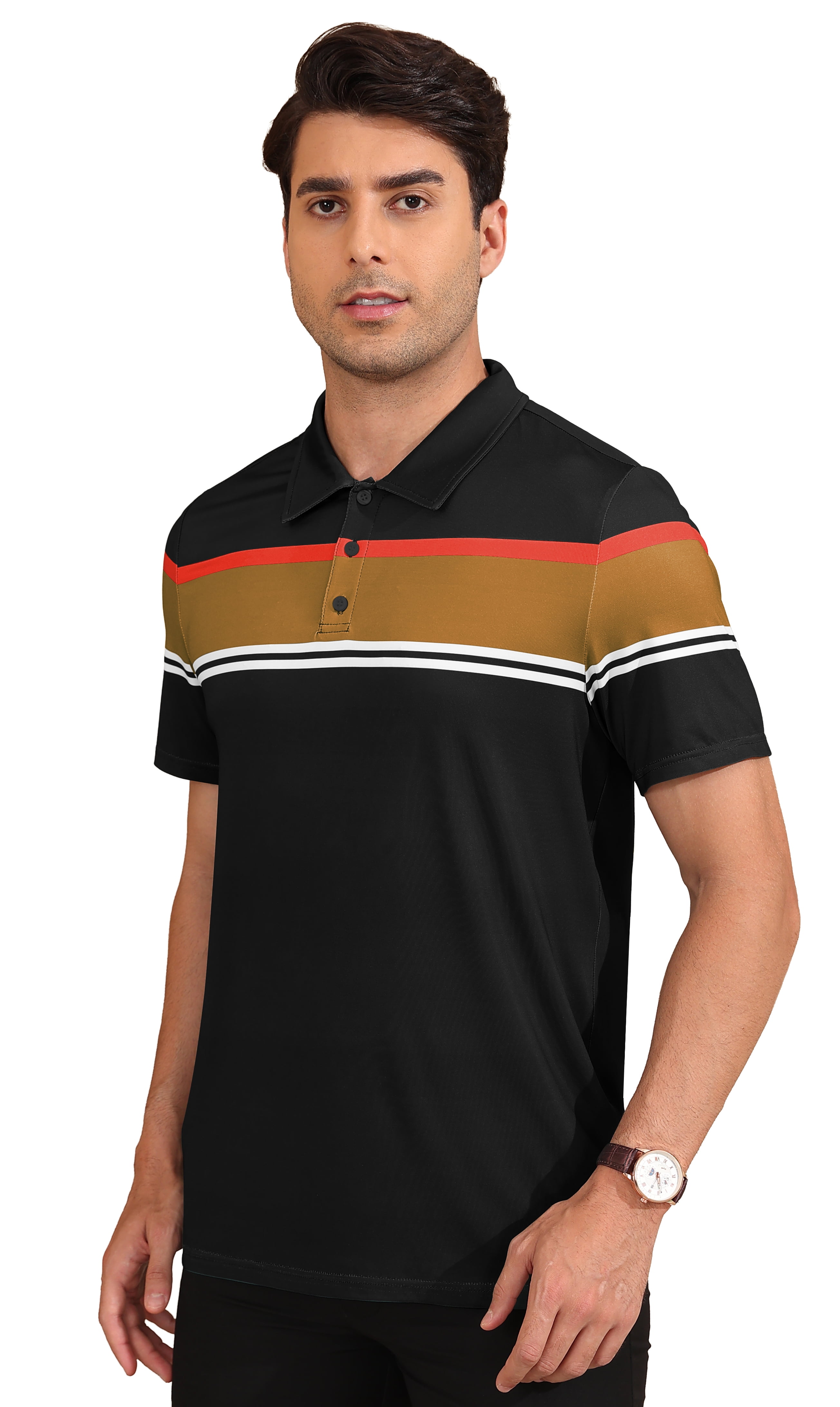 Iceglad Golf Shirts for Men Short Sleeve Dry Fit Print Performance ...