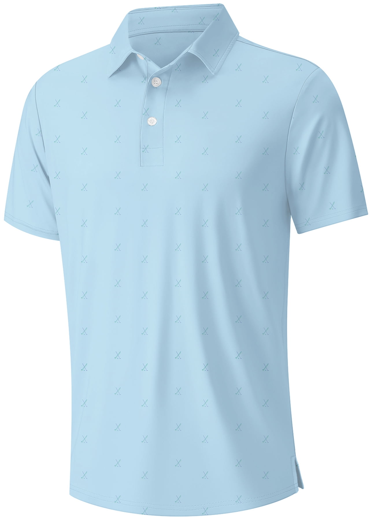 Iceglad Golf Shirts for Men Short Sleeve Dry Fit Print Performance ...