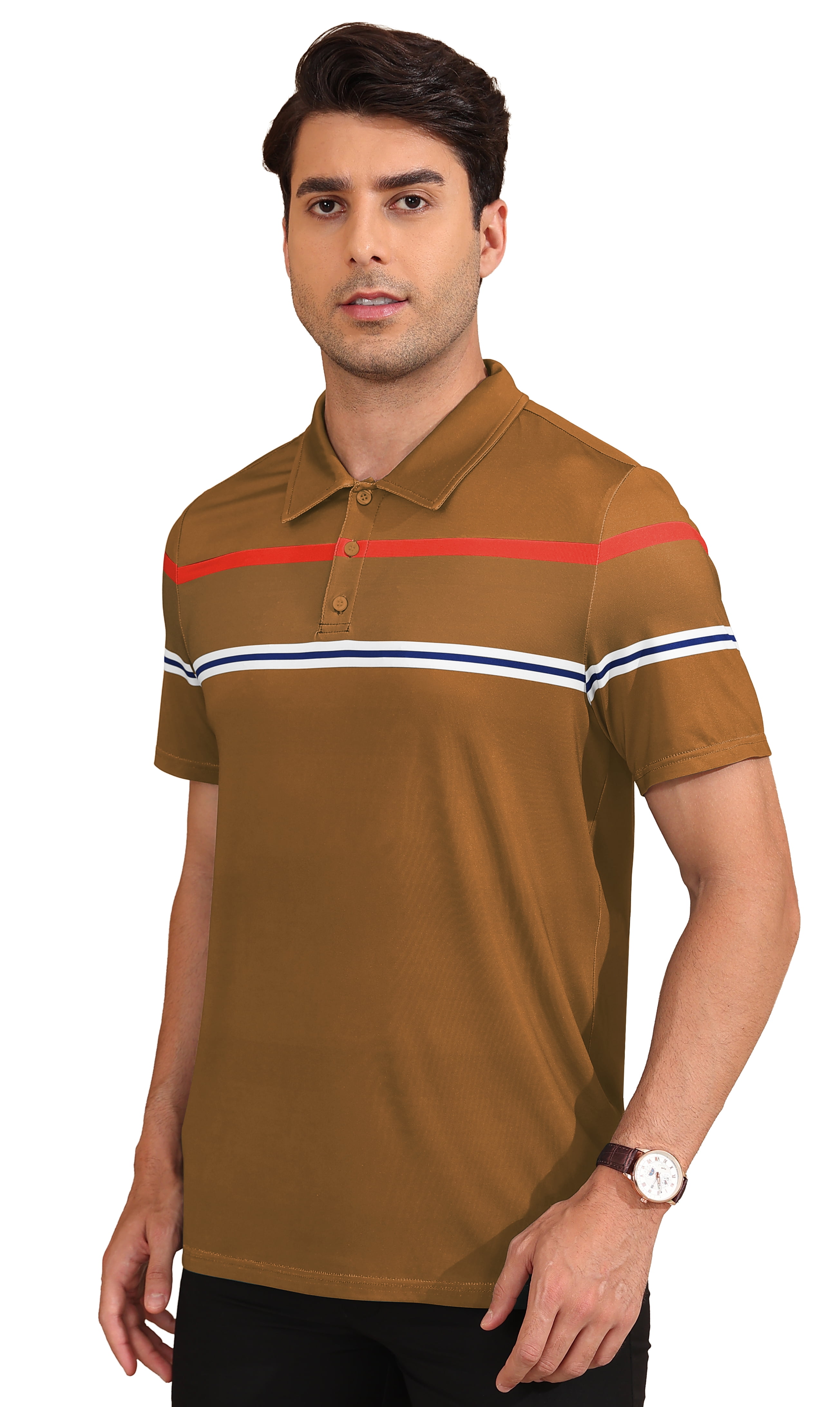 Iceglad Golf Shirts for Men Short Sleeve Dry Fit Print Performance ...