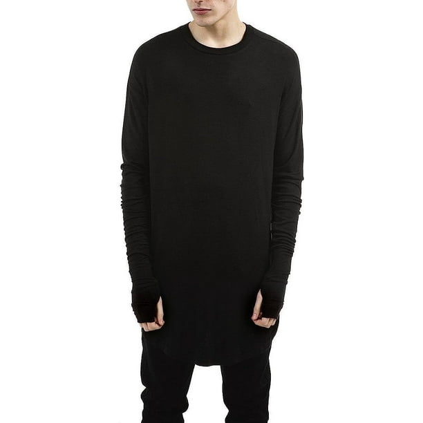 Iceglad Men's Basic Tee Thumb Hole Cuffs Long Sleeve T-Shirt - Walmart.com
