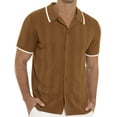 Iceglad Men's Vintage Button Down Casual Polo Shirt, Short Sleeve Beach Summer Knit - Walmart.com