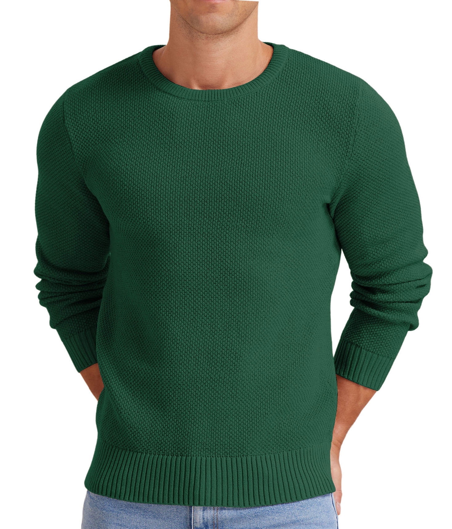 Iceglad Mens Pullover Sweater Soft Lightweight Casual Classic Crewneck ...