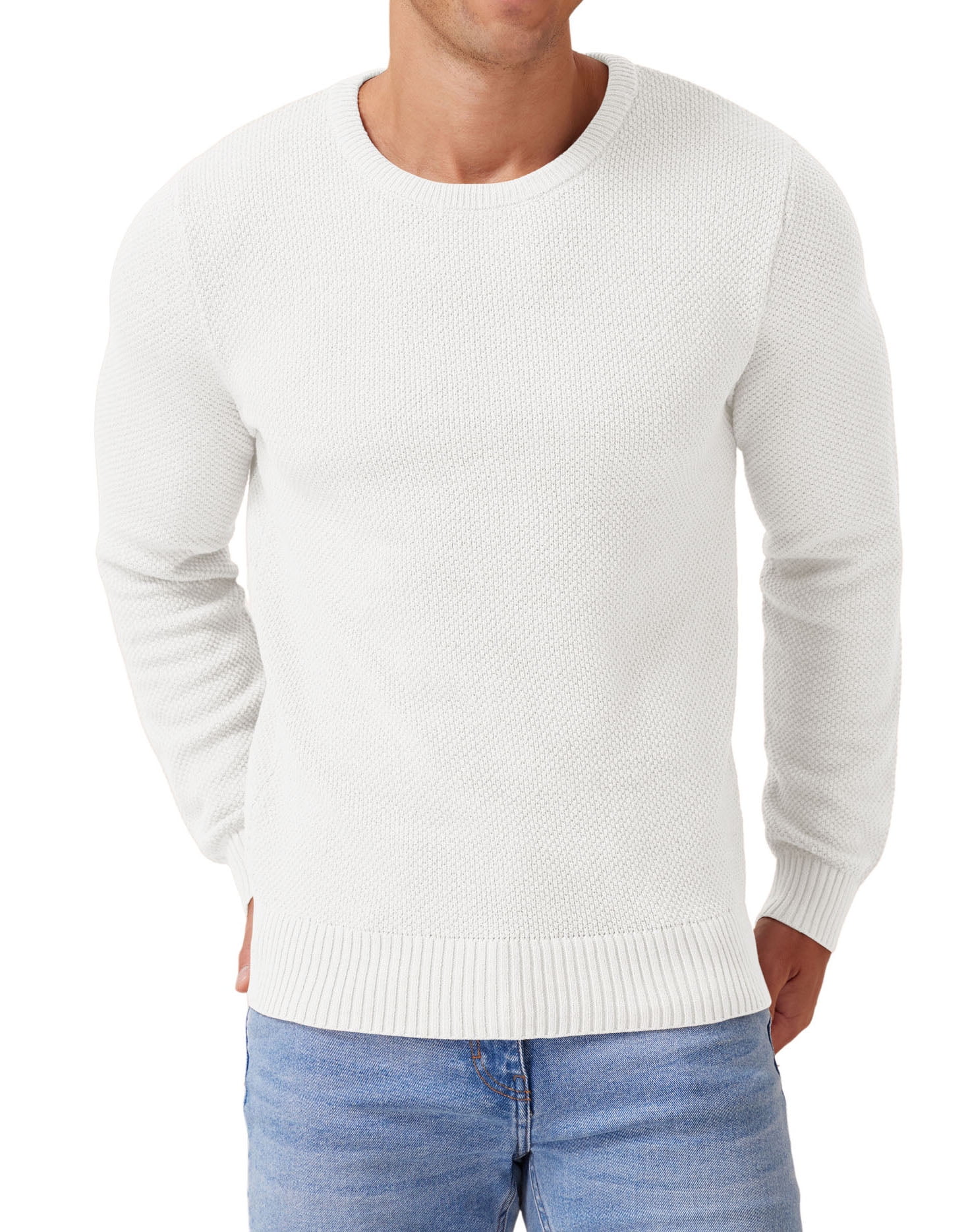 Iceglad Mens Pullover Sweater Soft Lightweight Casual Classic Crewneck ...