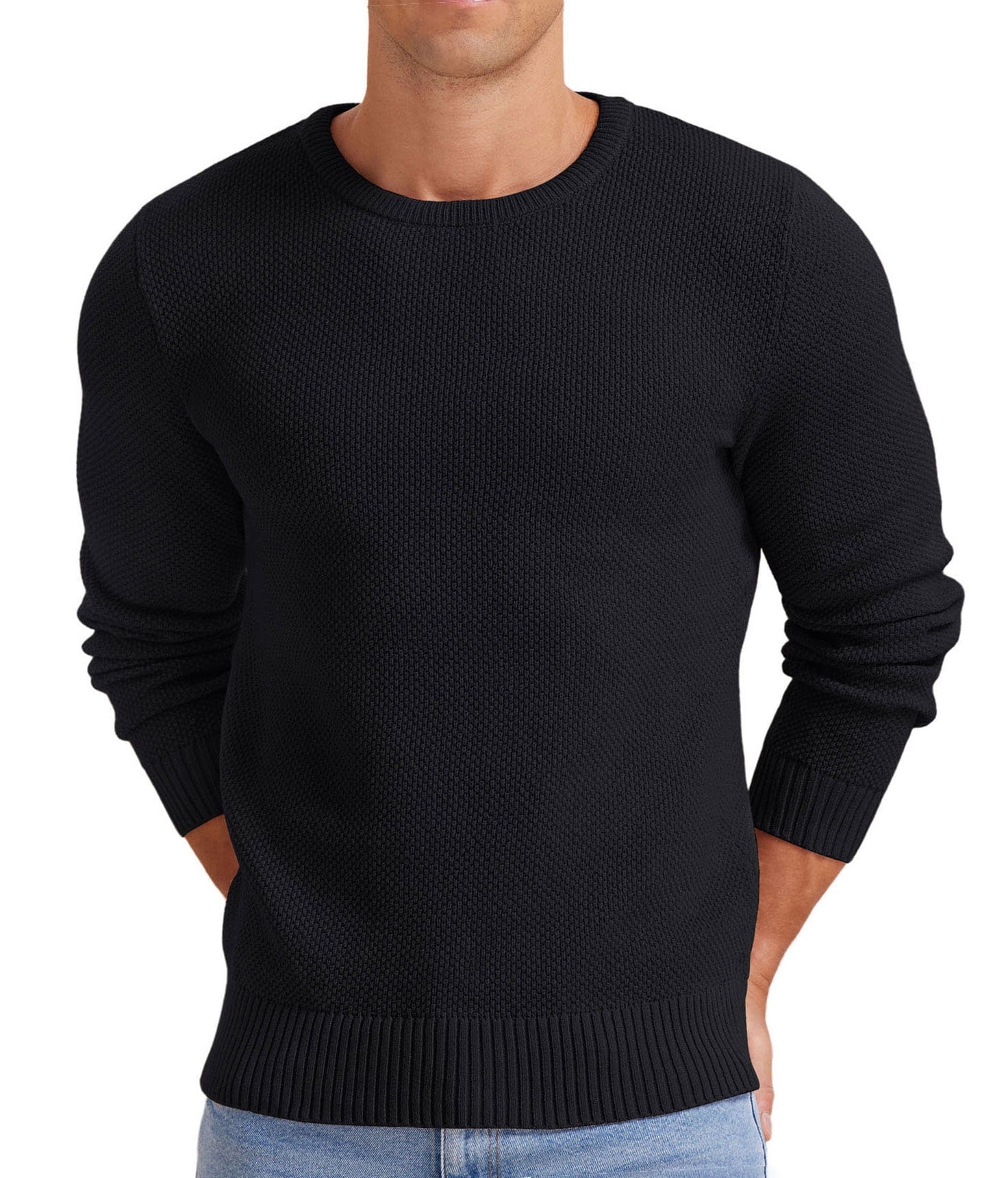 Iceglad Mens Pullover Sweater Soft Lightweight Casual Classic Crewneck ...