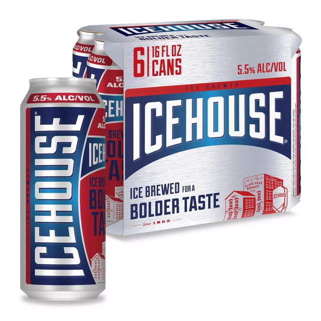 Icehouse Beer, 6 Pack, 16 fl oz Aluminum Cans, 5.5% ABV - Walmart.com
