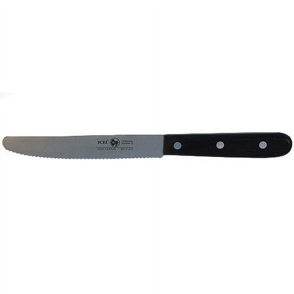 Icel Steak Knife, 5" Wavy-Edge Blade, Wooden Handle - Walmart.com
