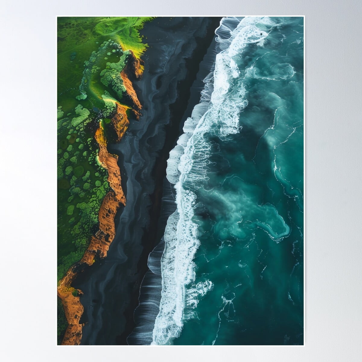 Iceland Aerial View Poster Wall Art, Modern Wall Decor For Living Room ...