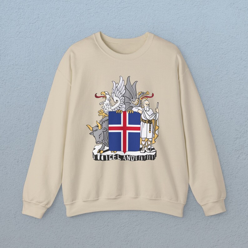 Iceland Coat Of Arms sweatshirt, Iceland Historical Logo, Unique ...