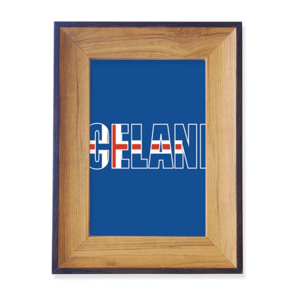 Iceland Country Flag Name Photo Frame Exhibition Display Art Desktop ...