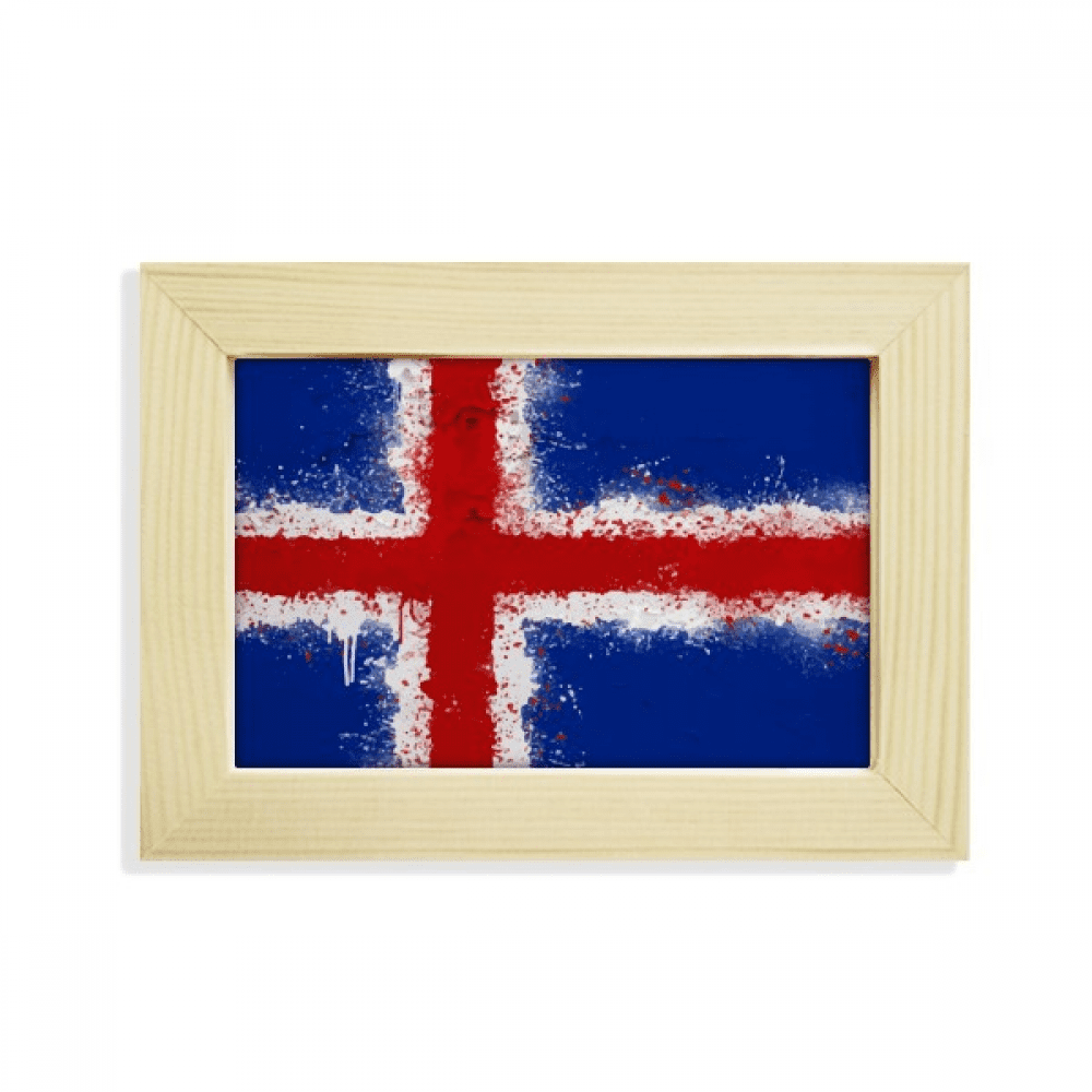 Iceland Flag Pattern Desktop Decorate Photo Frame Picture Art Painting ...