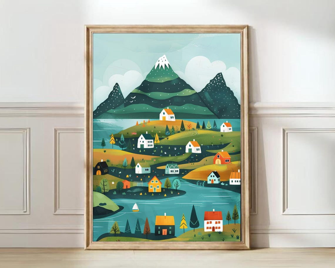 Iceland Print Iceland Illustration Iceland Travel Poster Iceland ...
