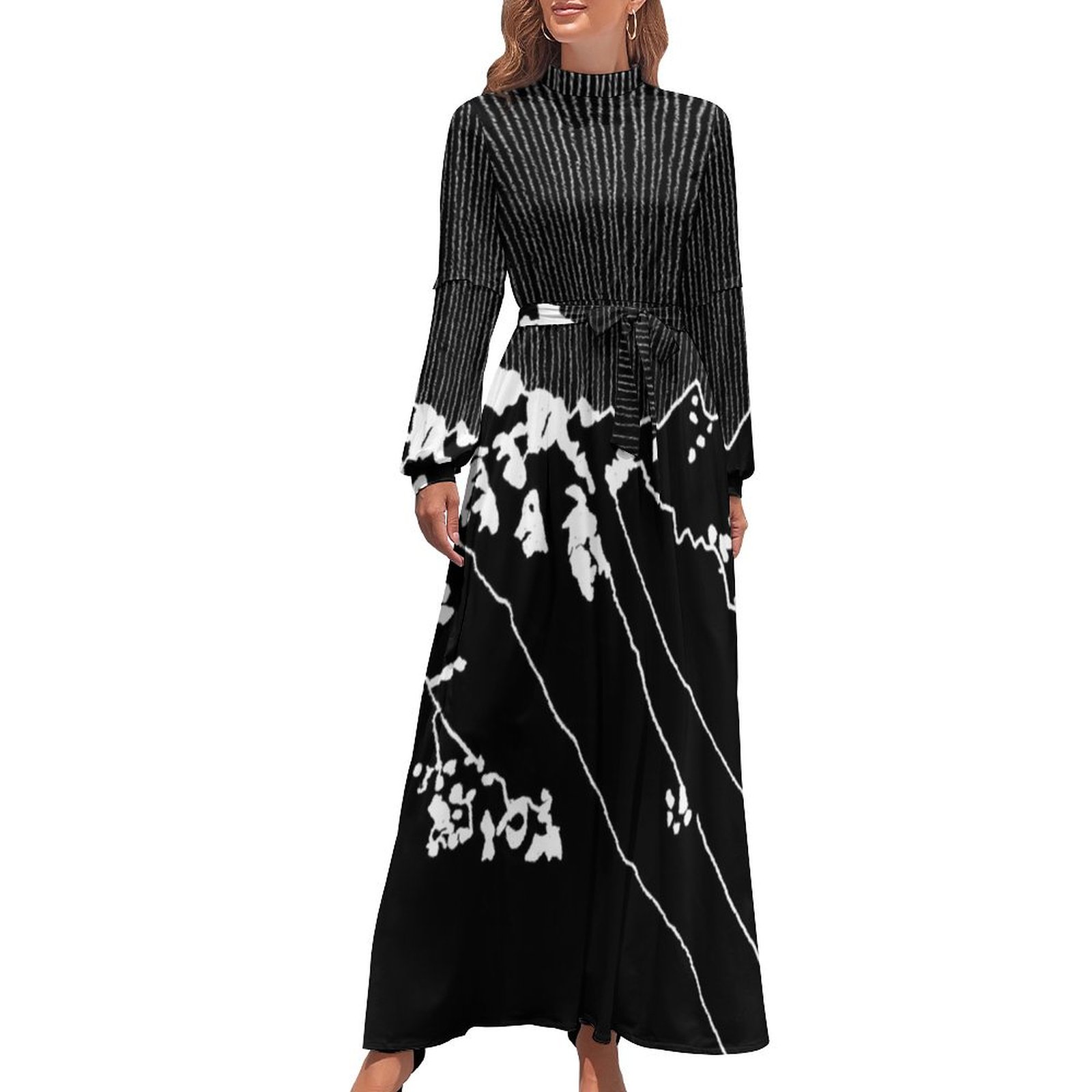 Iceland Series - A Peculiar Serenity (White Ink) Long Dress dress for ...