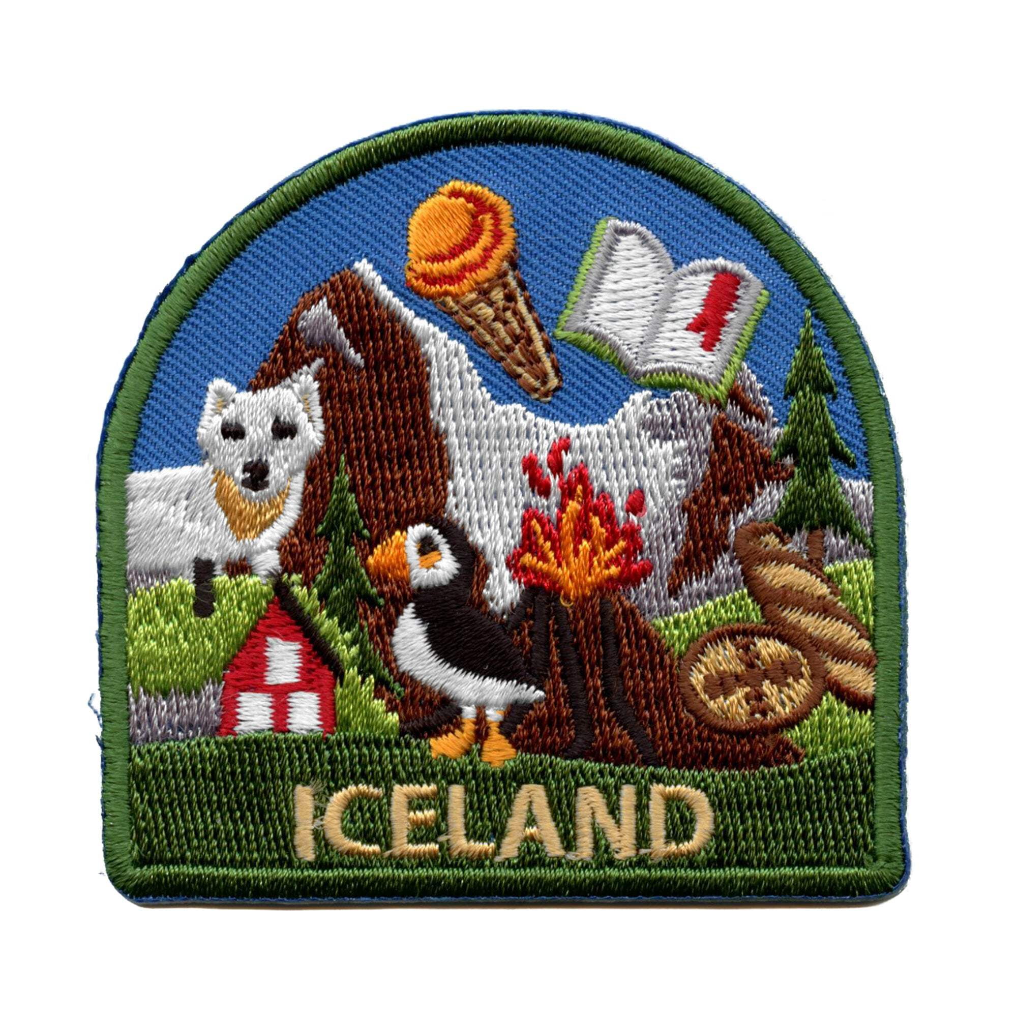 Iceland World Showcase Travel Patch Souvenir Volcano Vacation ...