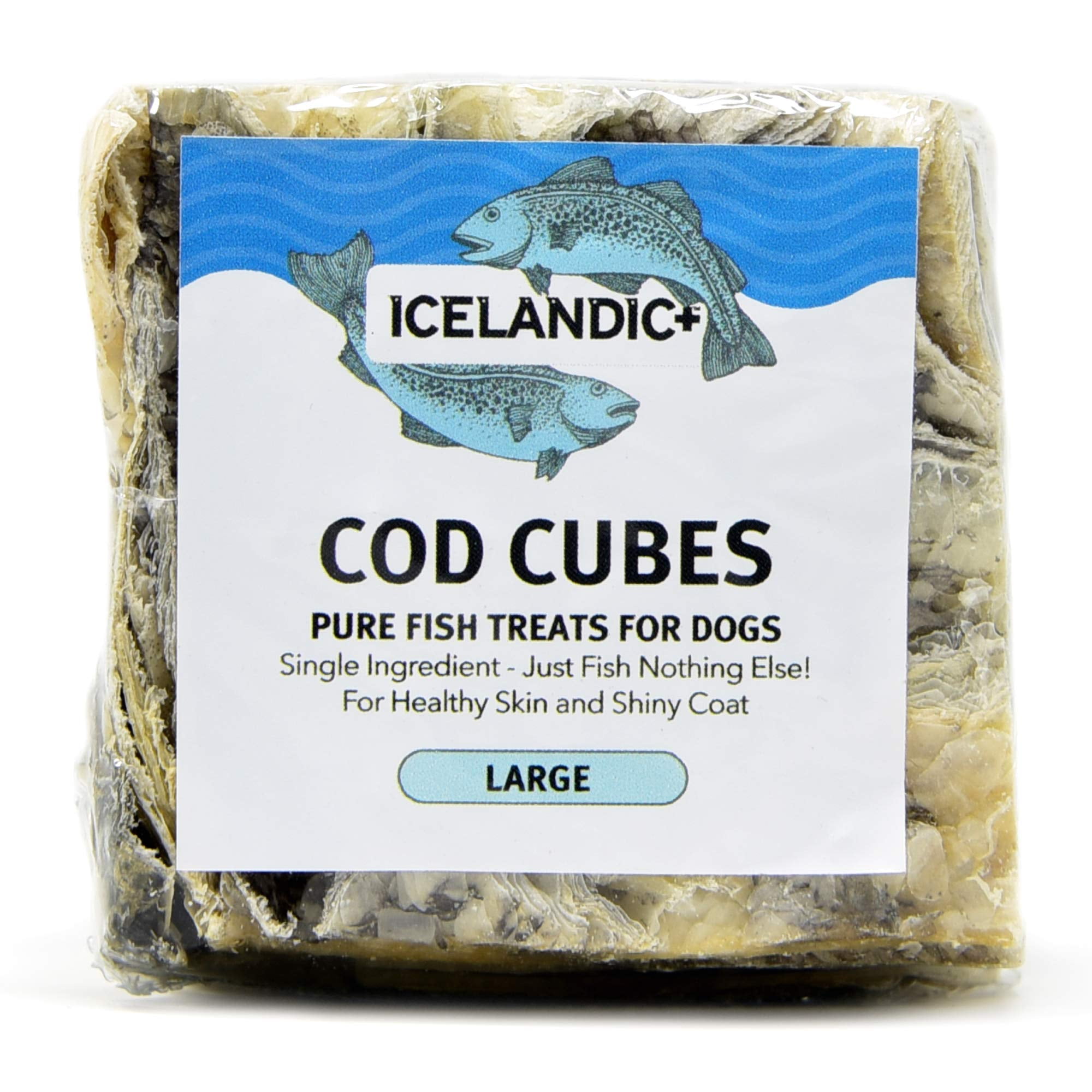 Icelandic+ Cod Cube - TMA2 Large 2" Cod Skin Dog Treat, Pure Wild ...