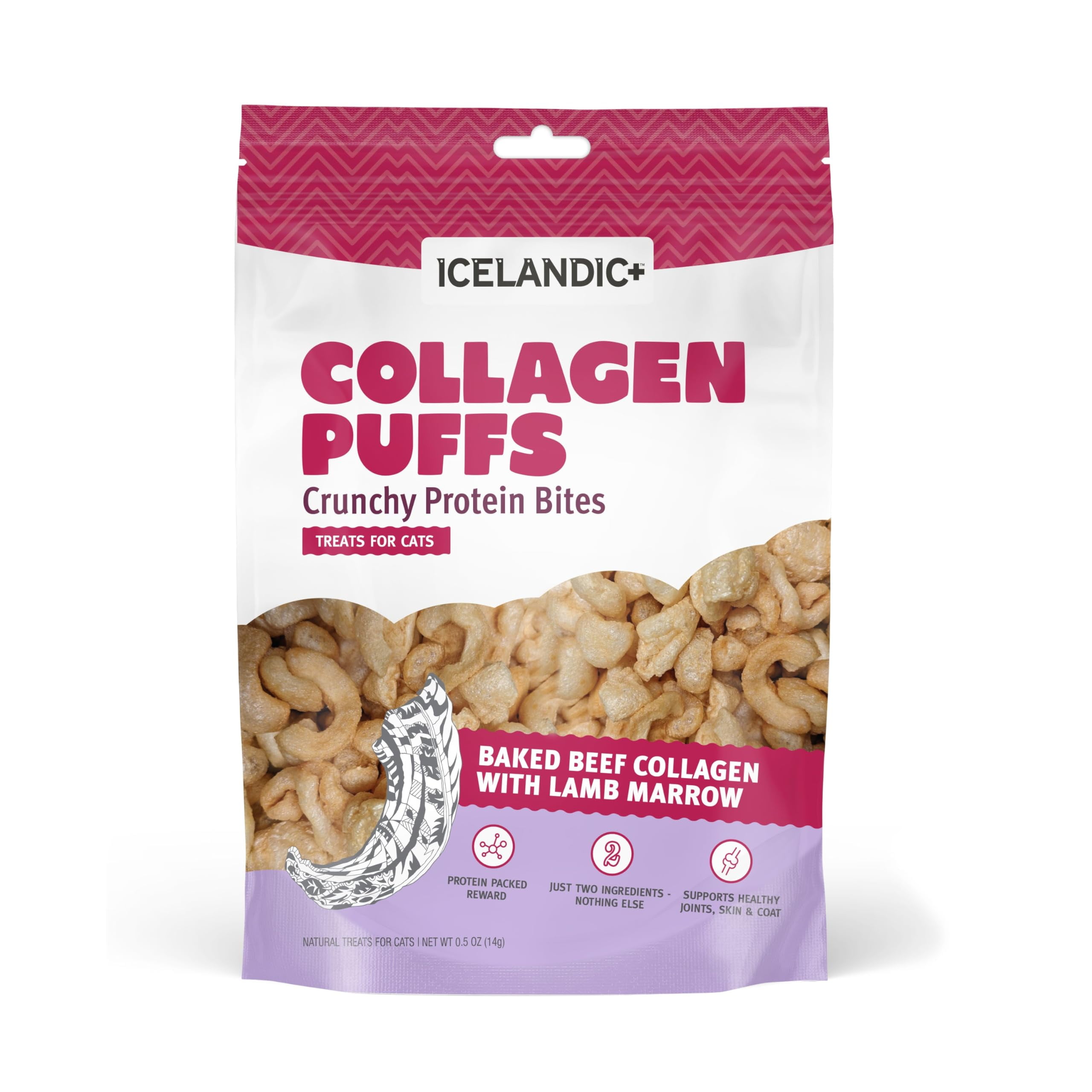 Icelandic+ Collagen Puffs: Baked TGF4 Beef with Lamb Marrow - .5oz Bag ...