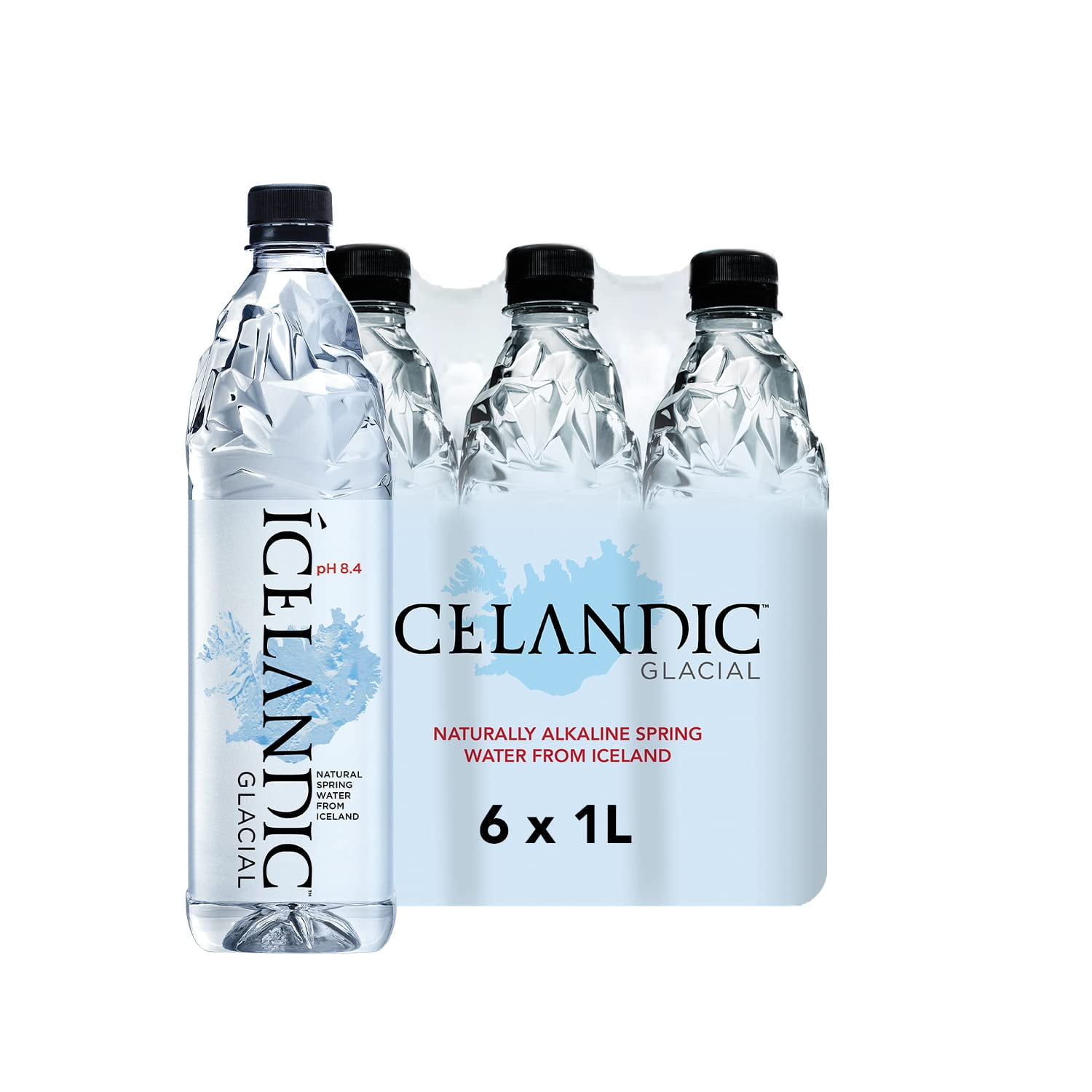 Icelandic Glacial Natural Spring Alkaline Water, 33.81 (Pack of 6 ...