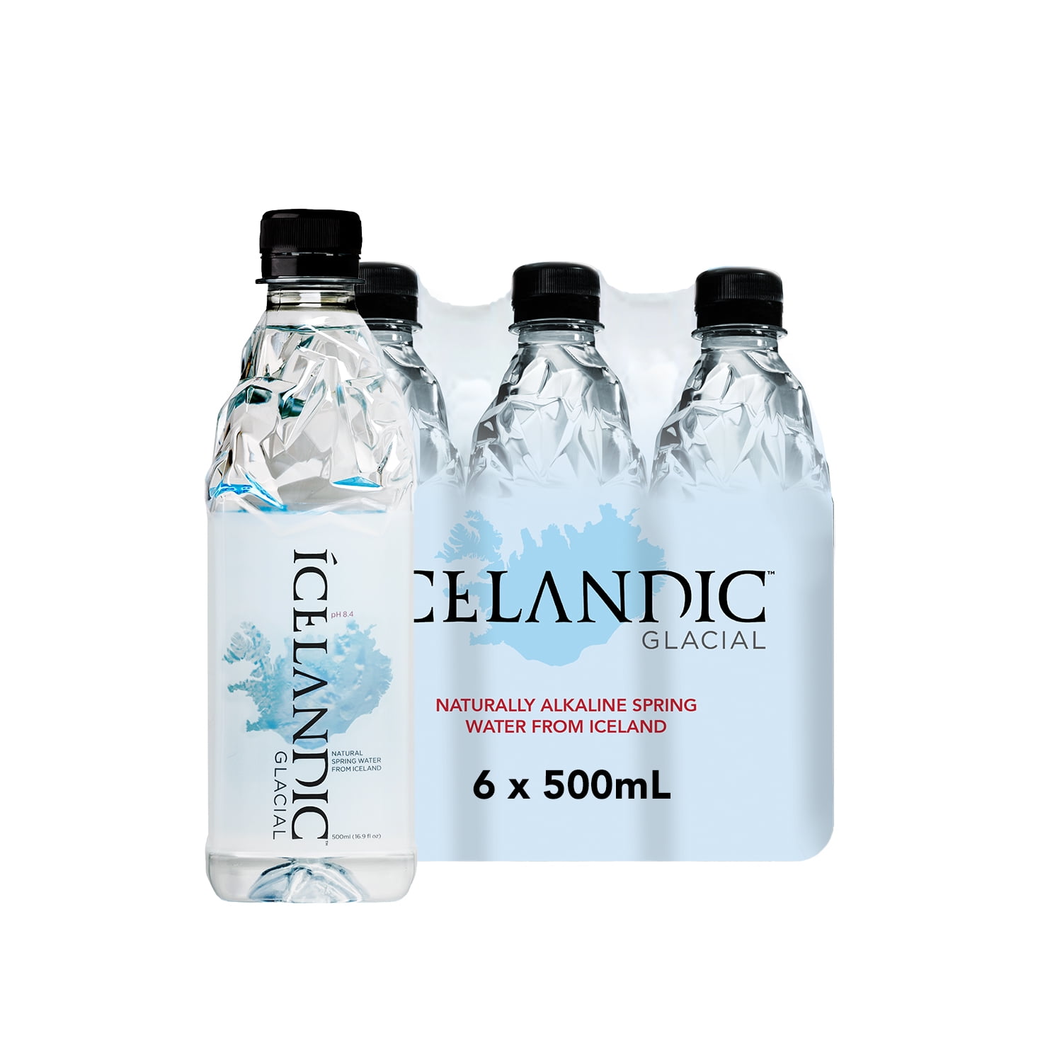 Icelandic Glacial Natural Alkaline Spring Water, 16.9 fl oz, 6 Pack ...